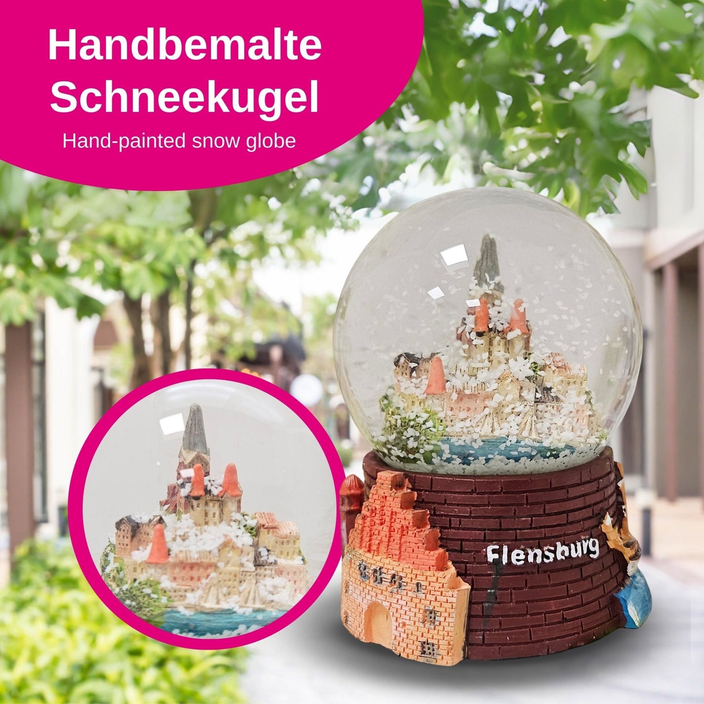 Souvenir Schneekugel Flensburg – Schneekugelhaus